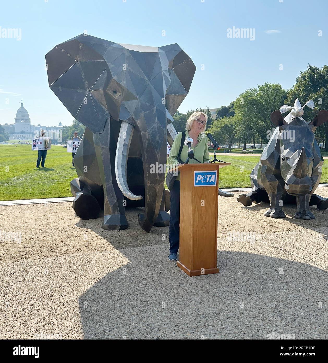 Washington DC, July, 13 2023 USA: Ingrid Newkirk, PETA President ...