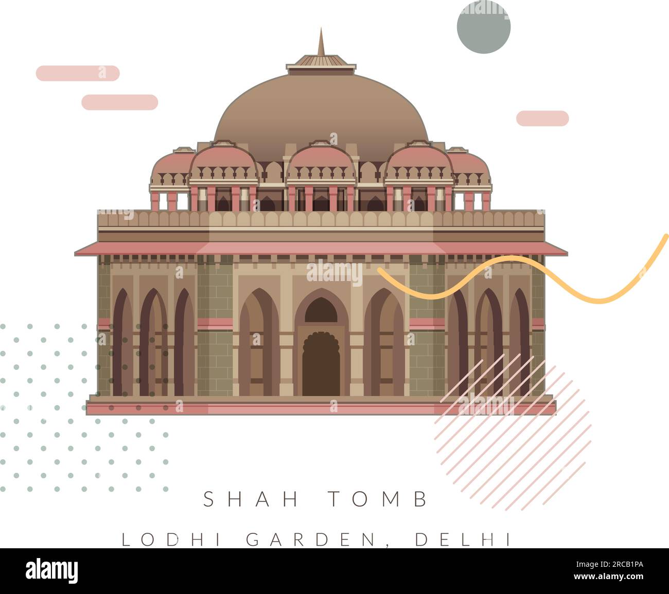 Tomb of muhammad shah Stock Vector Images - Alamy