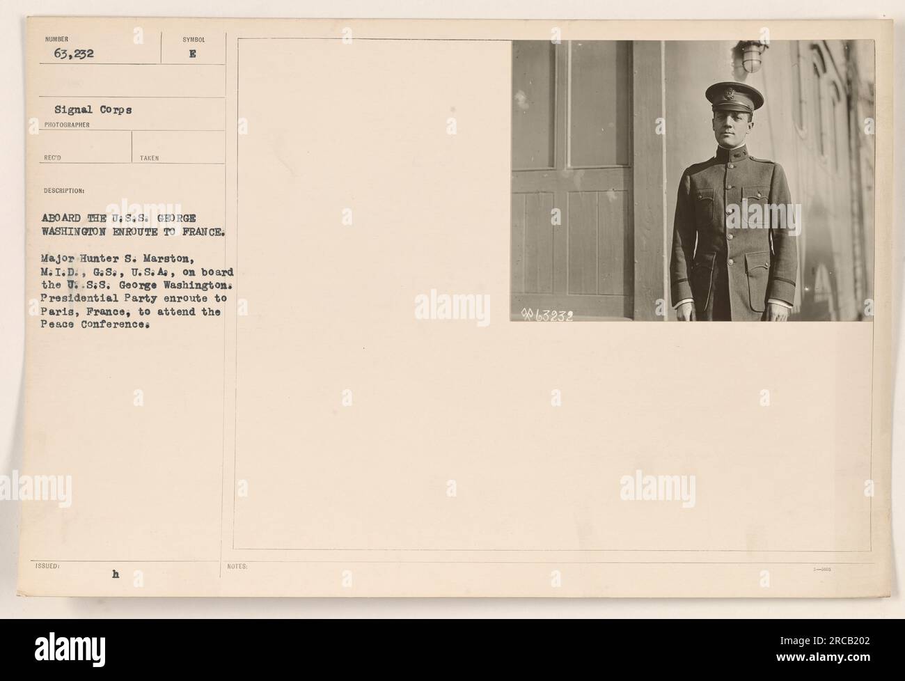 Major Hunter S. Marston, M.I.D., U.S.A., is pictured aboard the U.S.S ...