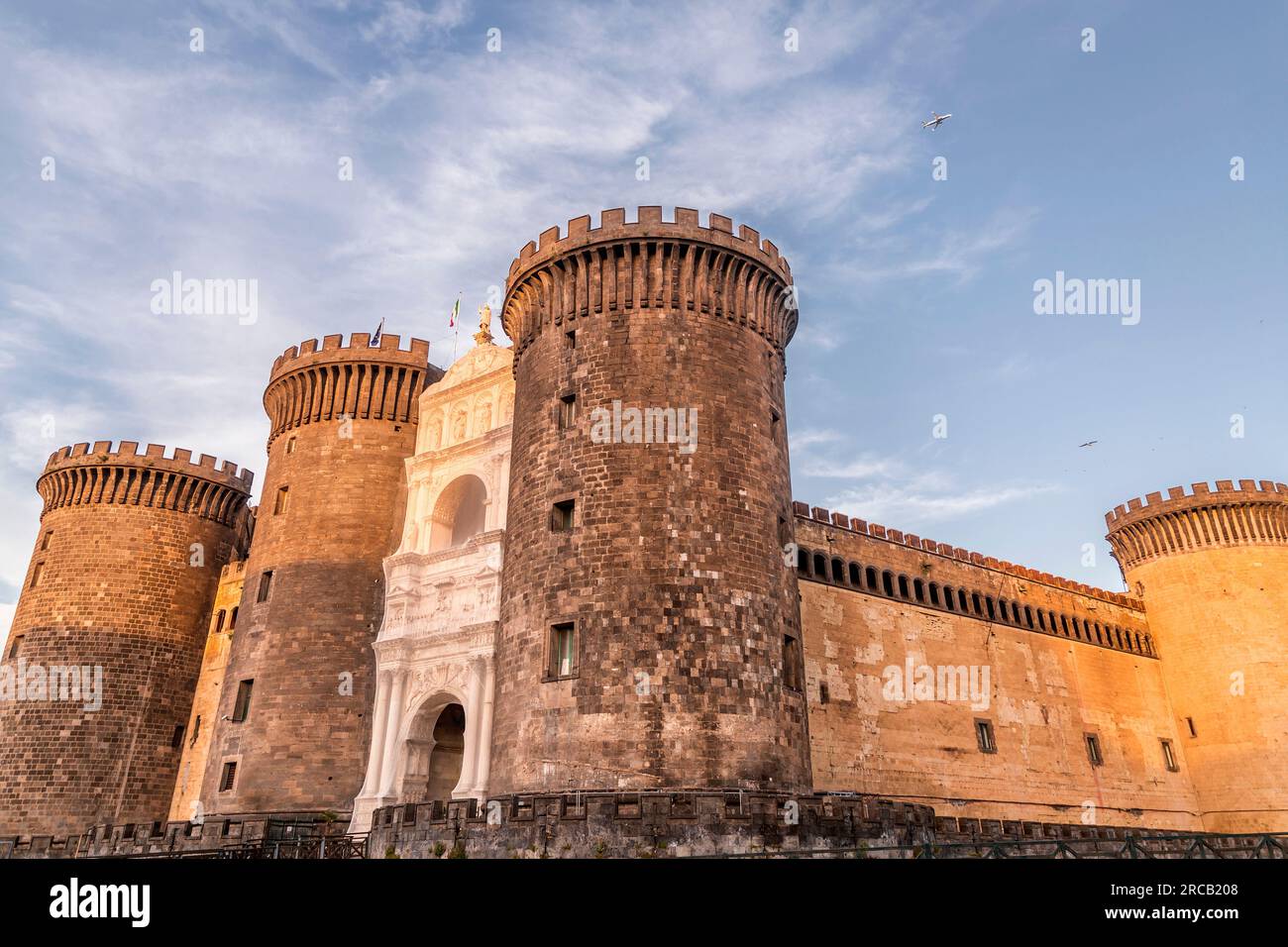 Castel Nuovo or Maschio Angioino is a medieval castle located in front ...