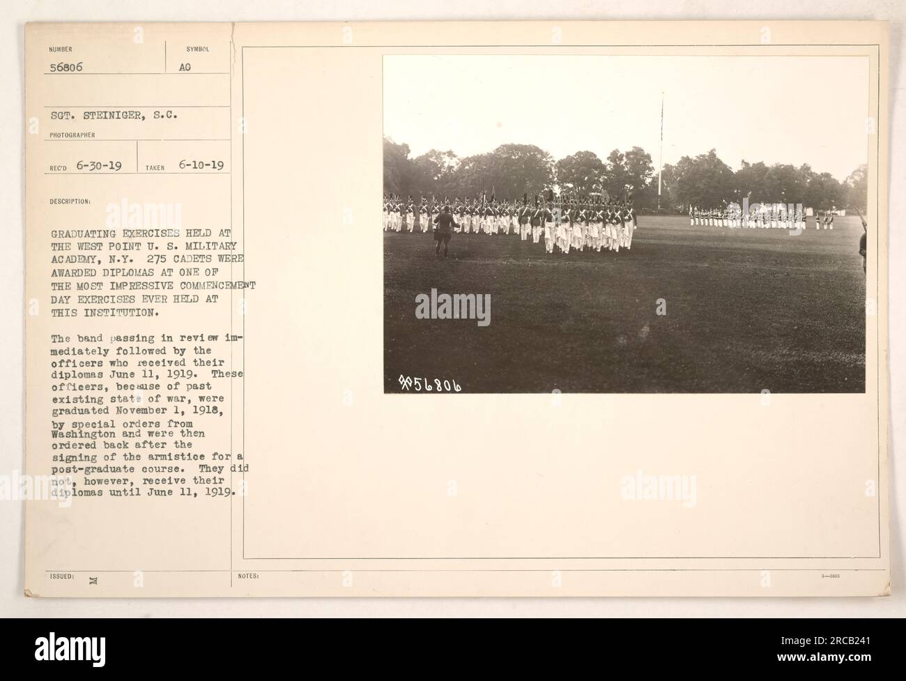 Graduating exercises held at the West Point U.S. Military Academy on ...