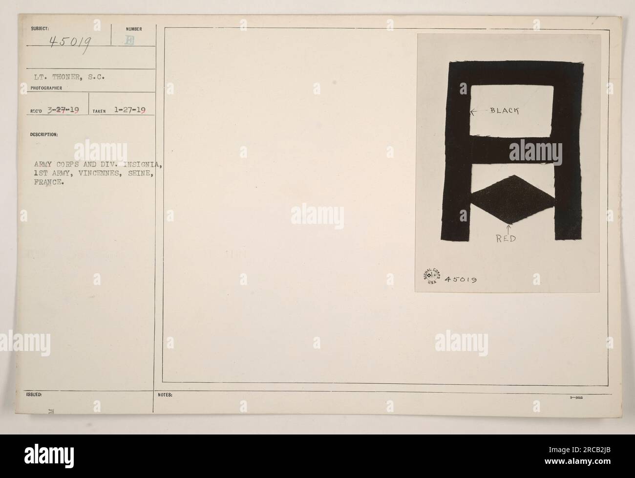 Photograph 45019 features Lieutenant Thoner, S.C. as the photographer ...