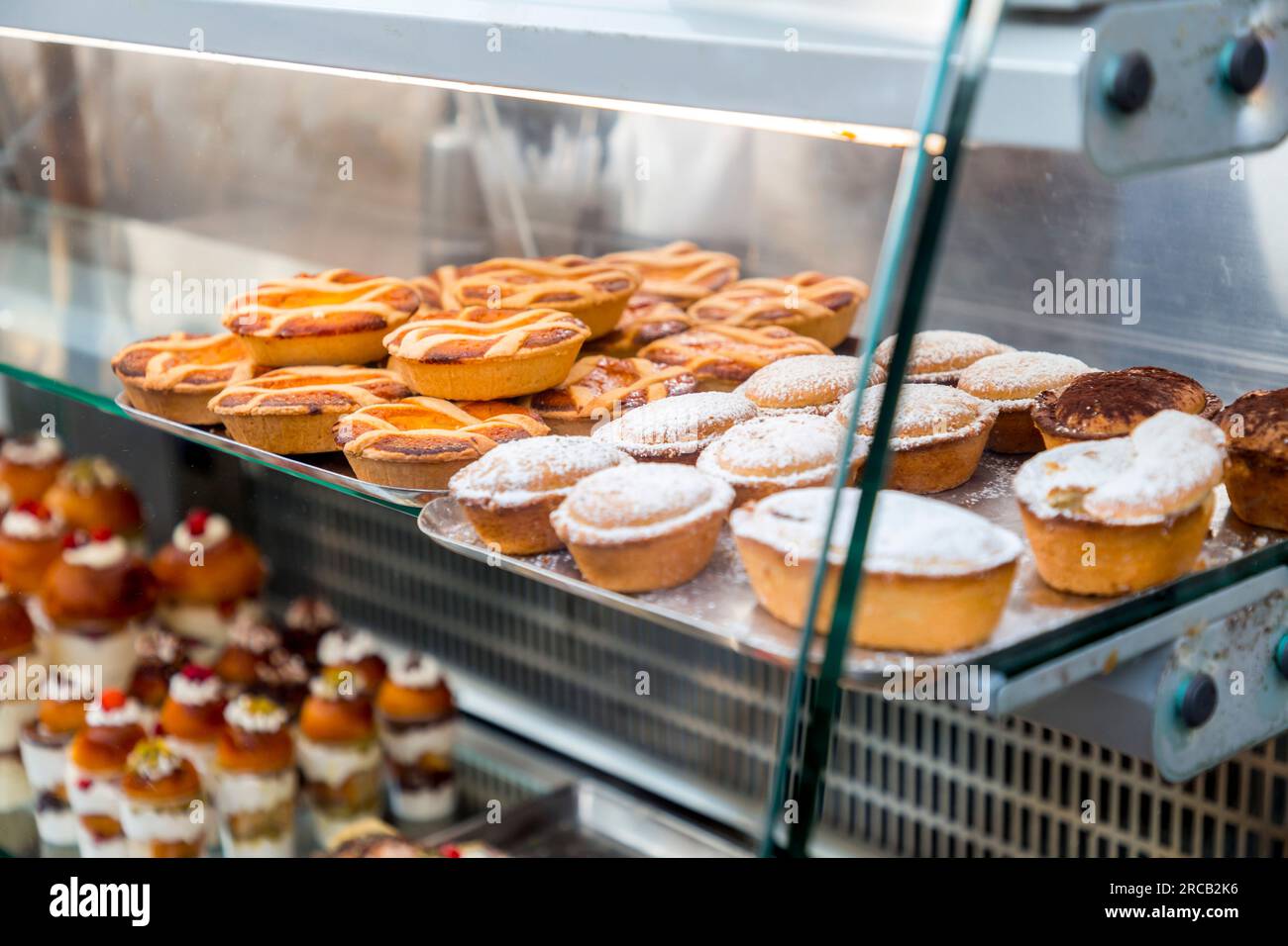 Typical Neapolitan pastry products sold at a local bakery in Naples ...