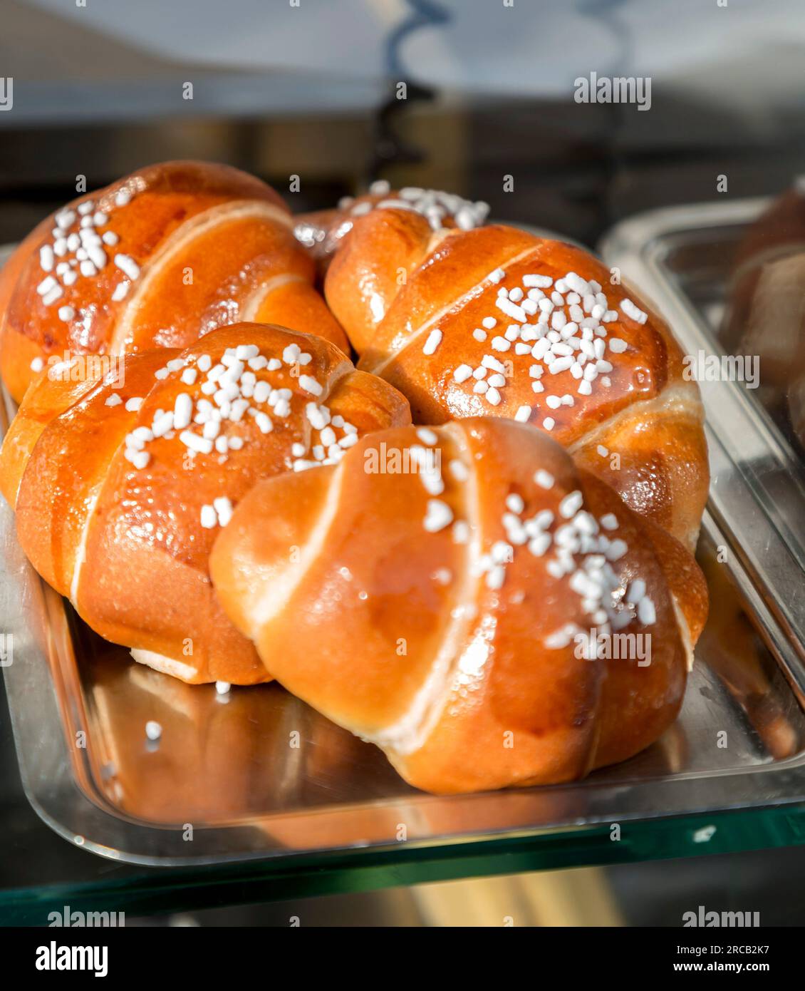 Typical Neapolitan pastry products sold at a local bakery in Naples ...