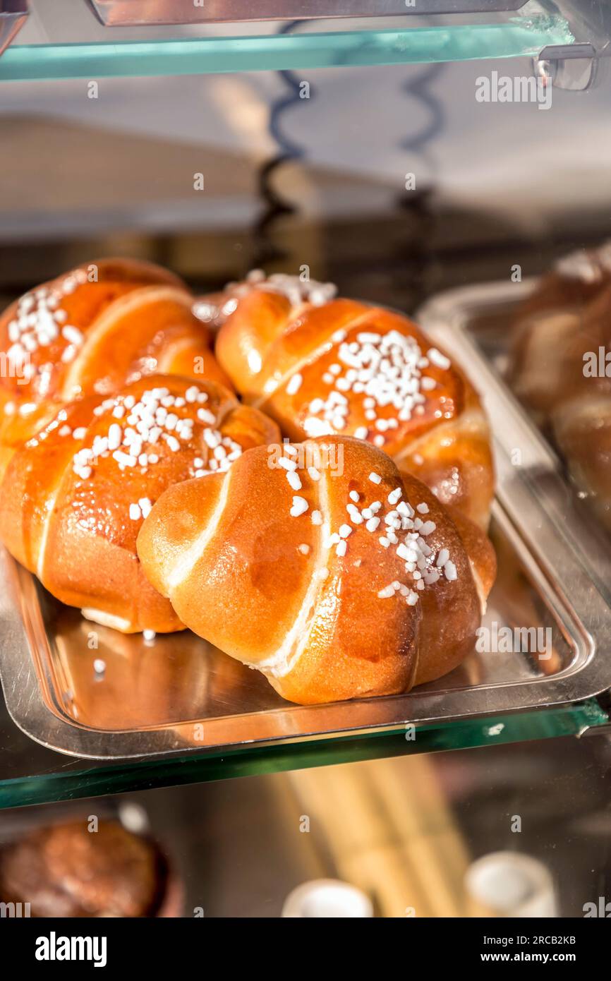 Typical Neapolitan pastry products sold at a local bakery in Naples ...