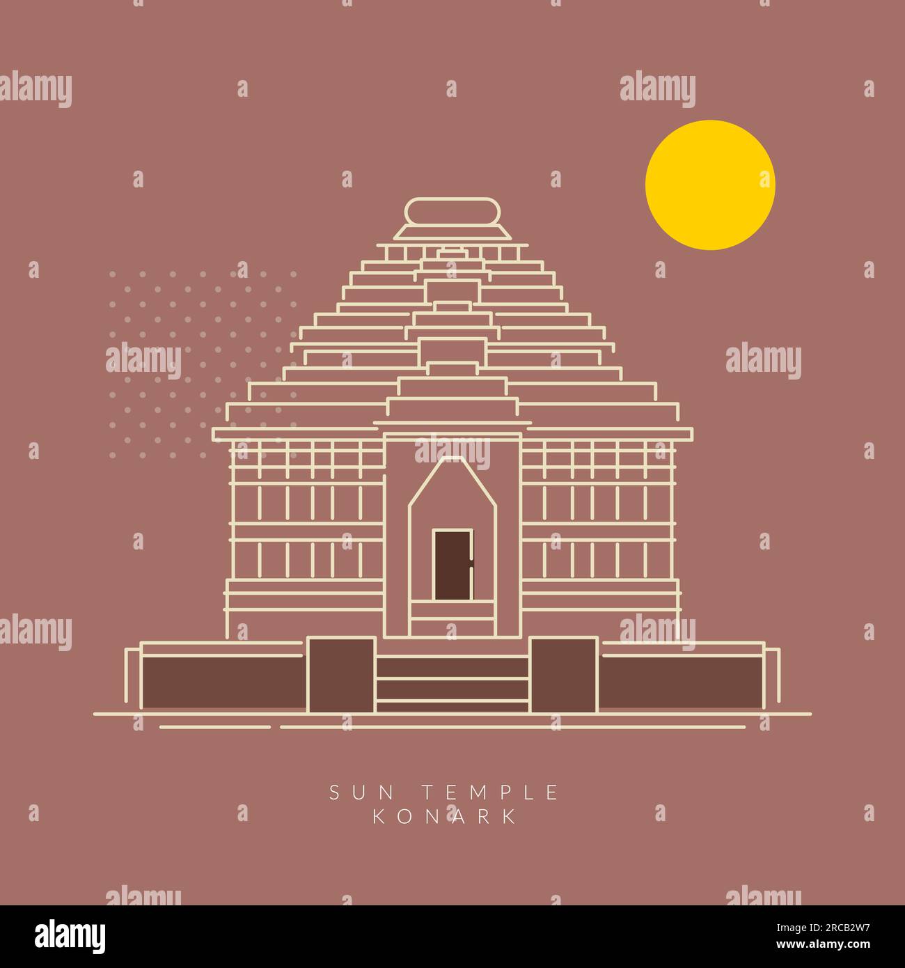 Konark Sun Temple - Odisha - Icon as EPS 10 File Stock Vector Image ...