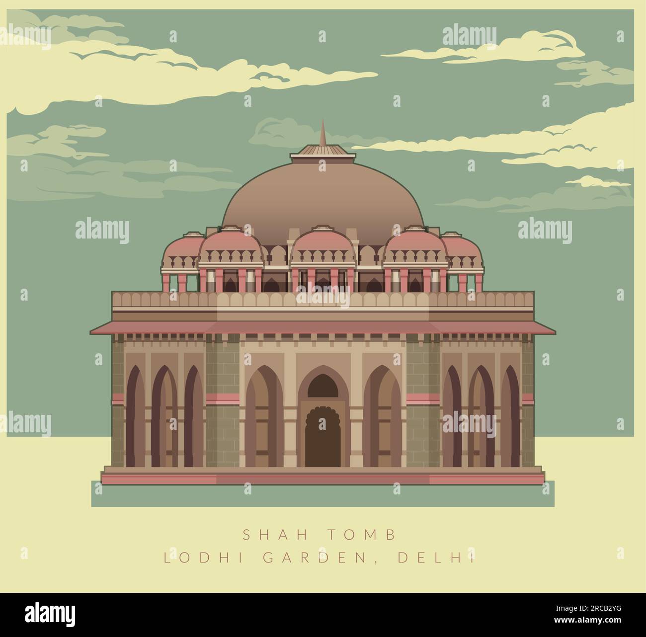 The tomb of muhammad shah Stock Vector Images - Alamy