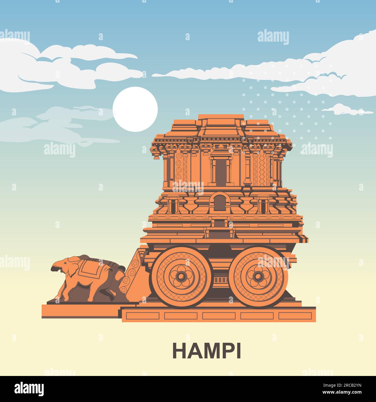 Hampi Monuments - The Garuda Shrine as Stone Chariot - Icon ...