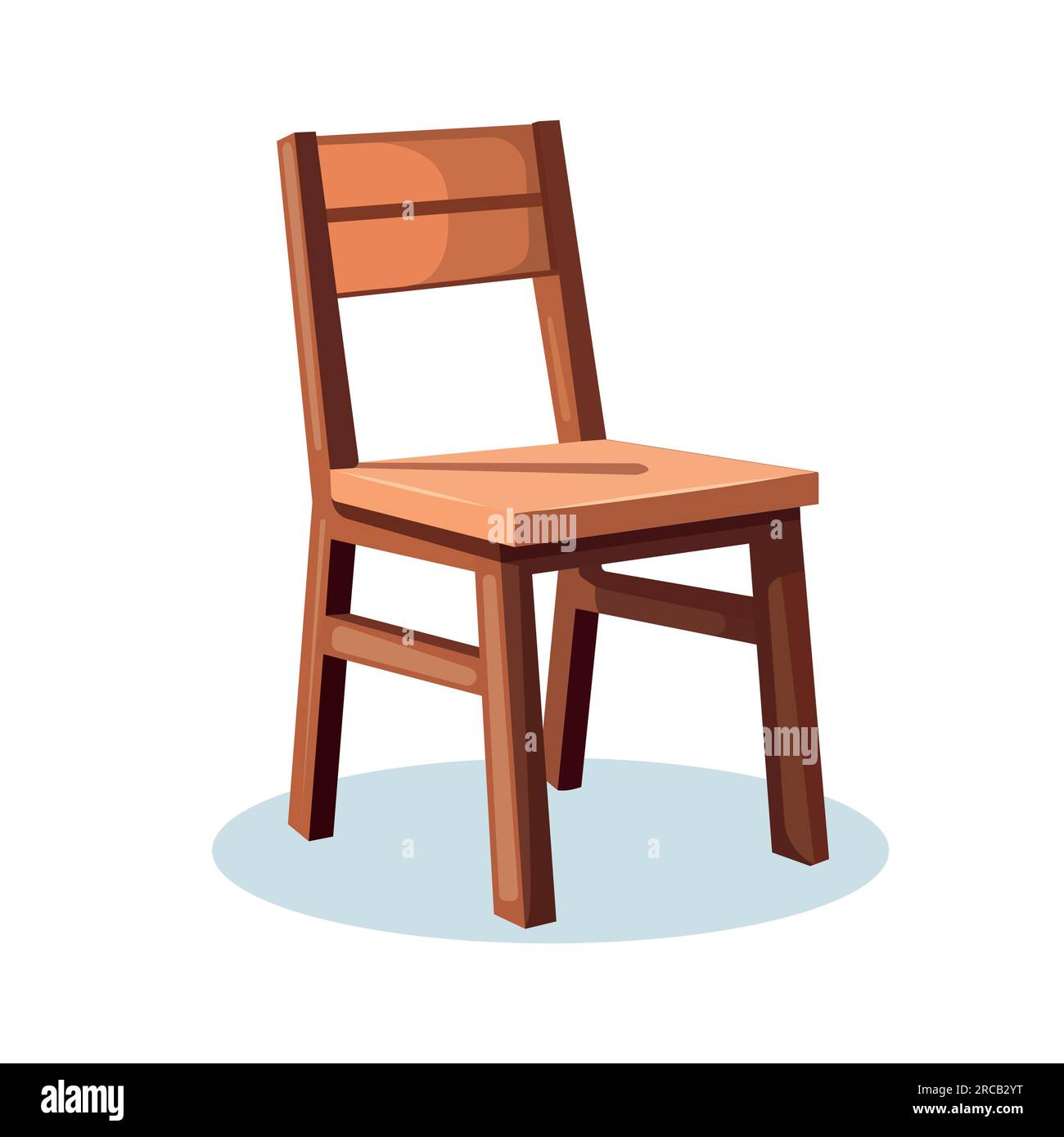 Classic wooden chair vector illustration on white background Stock ...