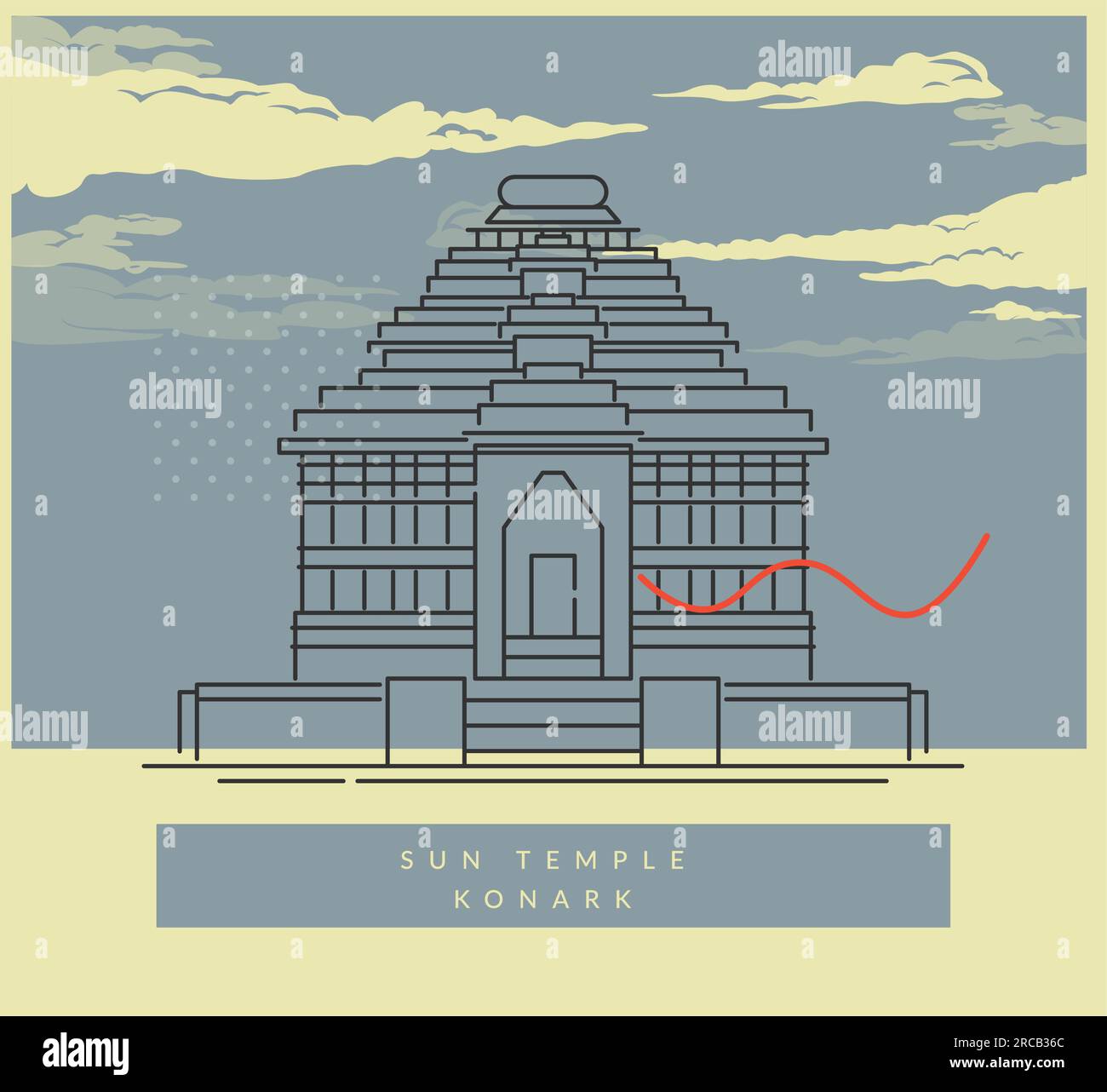 Konark Sun Temple - Odisha - Icon as EPS 10 File Stock Vector Image ...