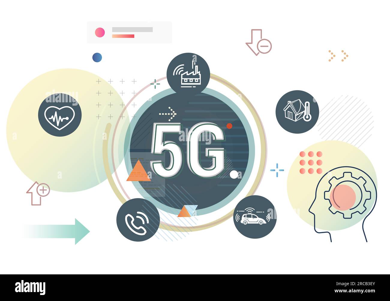 Impact of Telecom 5G in Technology Development - Concept Illustration ...