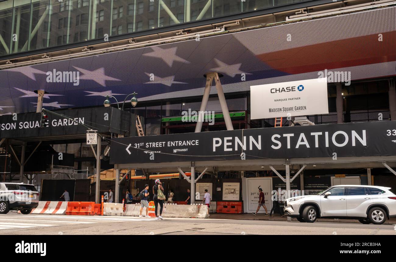 The under renovation Pennsylvania Station in New York on Tuesday, July ...
