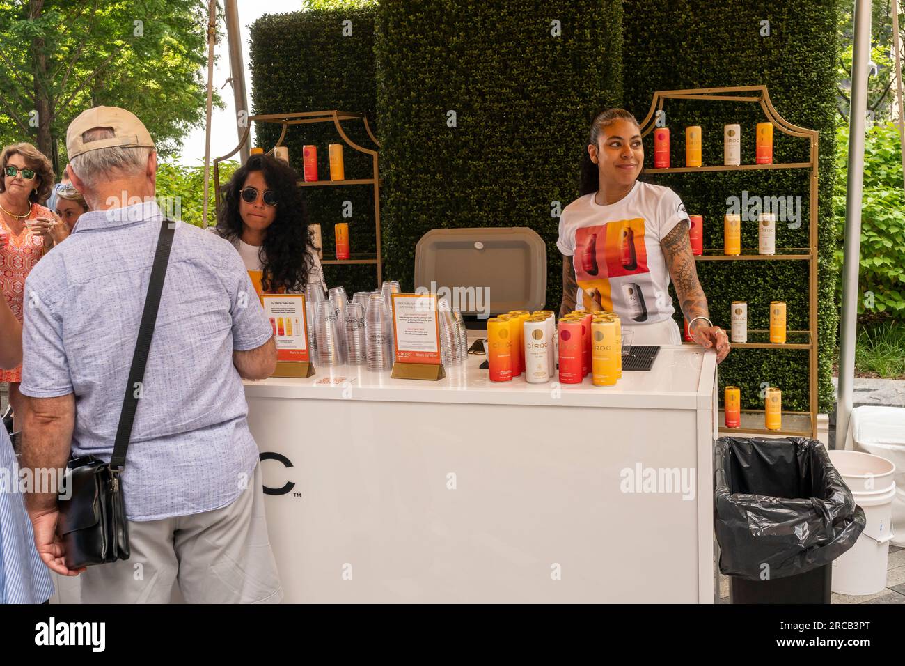 Visitors to Hudson Yards on Friday, July 7, 2023 enjoy the brand ...