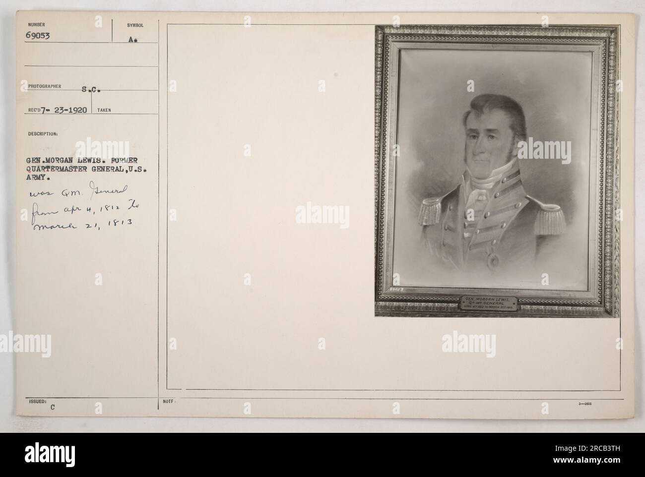 General Morgan Lewis, former Quartermaster General of the U.S. Army ...