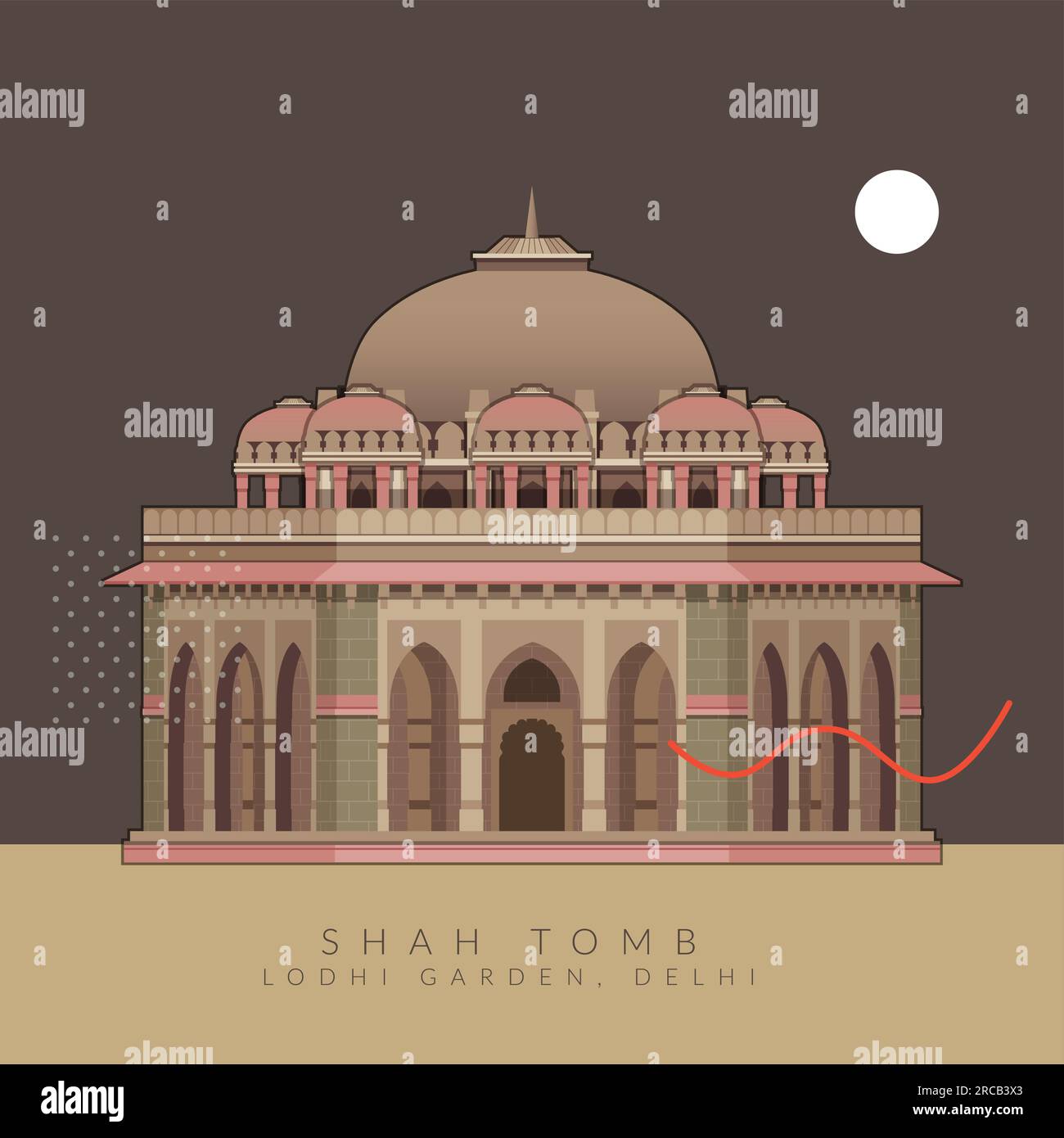 Tomb of muhammad shah Stock Vector Images - Alamy