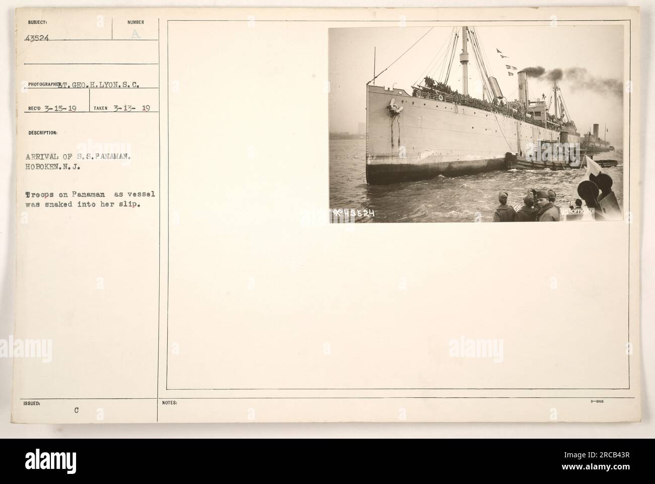 Troops arrive at the pier in Hoboken, New Jersey, to board the S.S ...