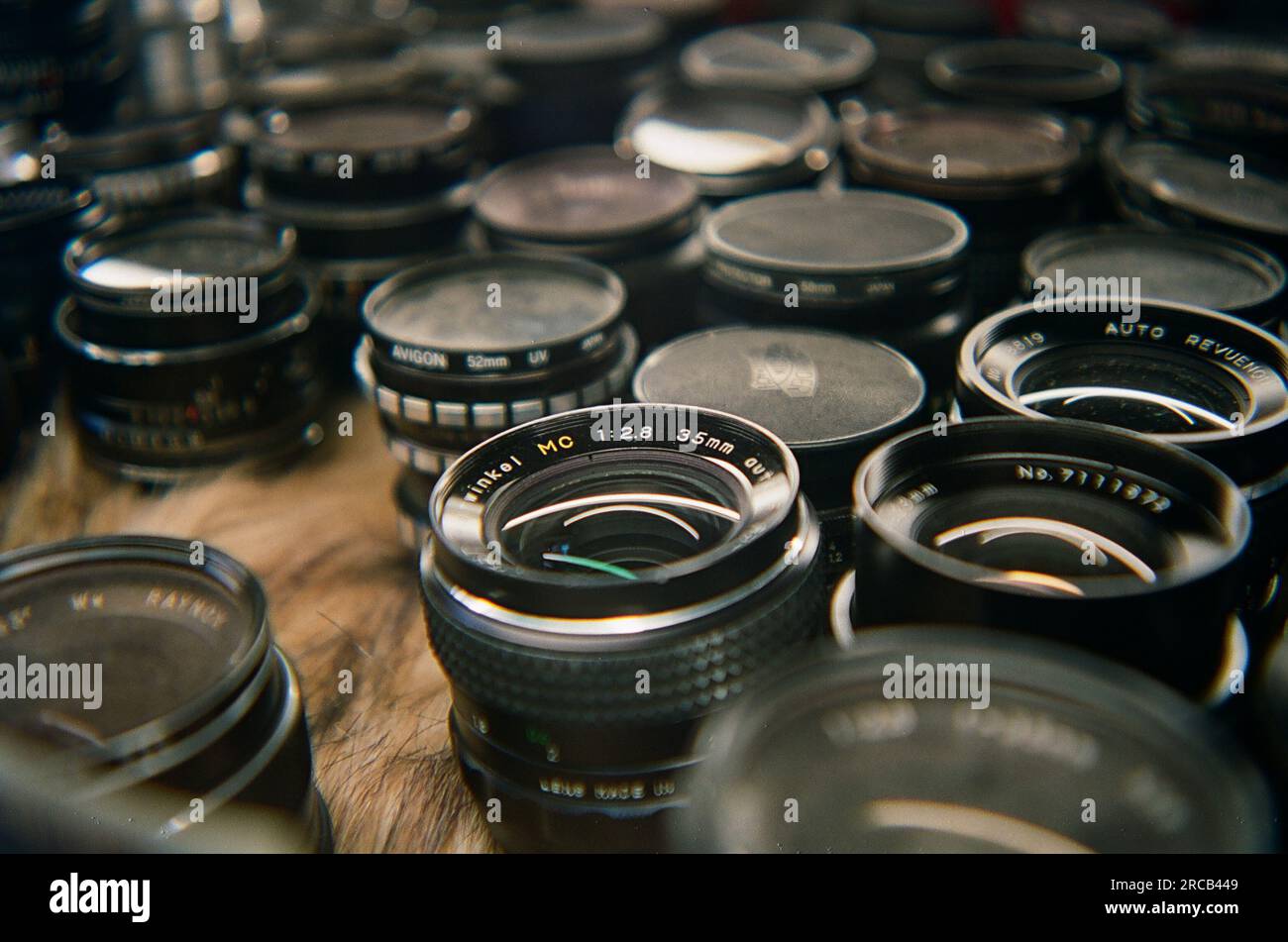 some old lenses in a camera shop Stock Photo - Alamy
