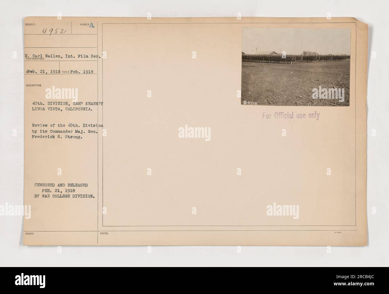Major general frederick s strong hi-res stock photography and images ...