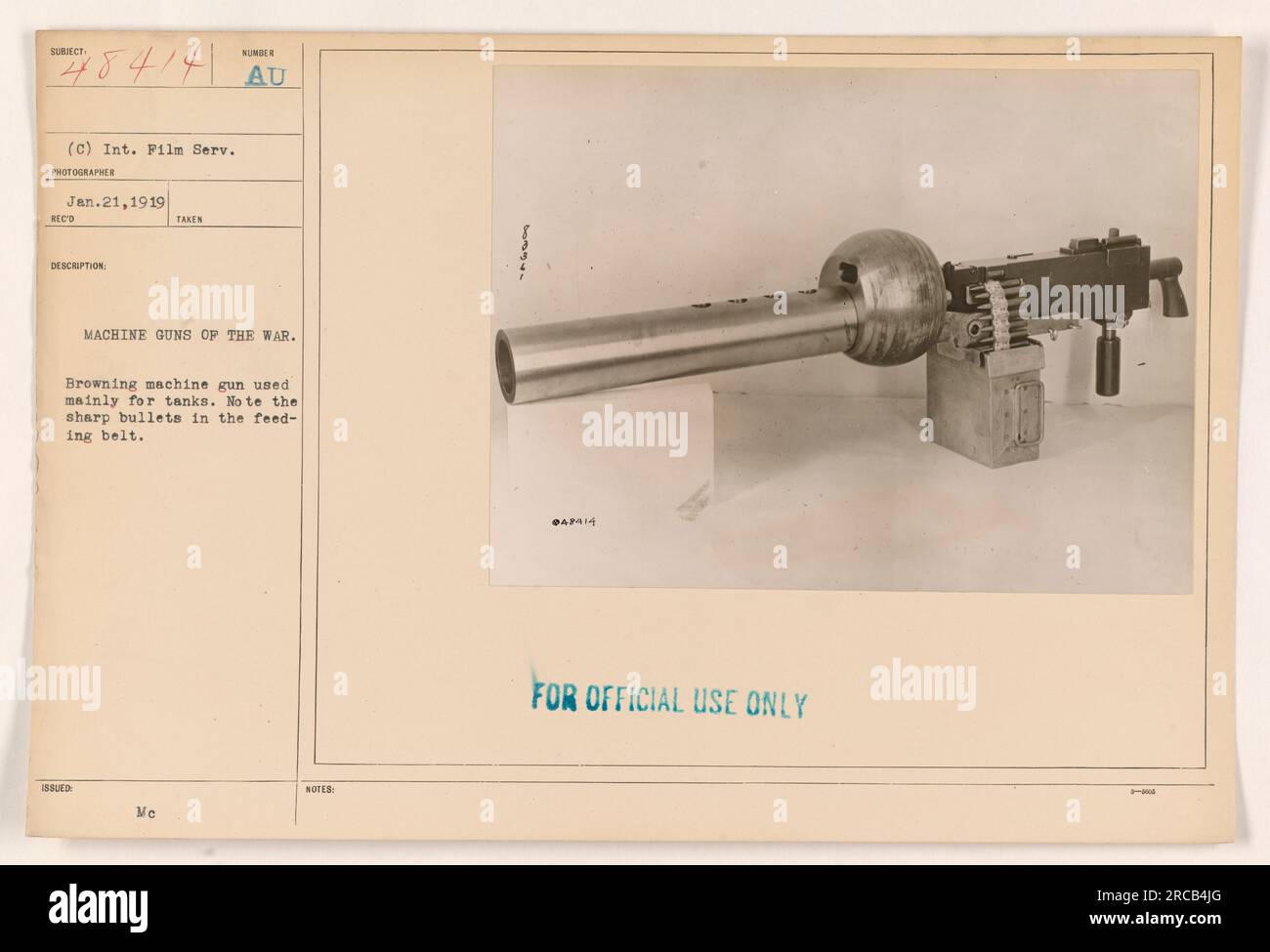 "Machine guns of the war: Browning machine gun primarily used for tanks ...