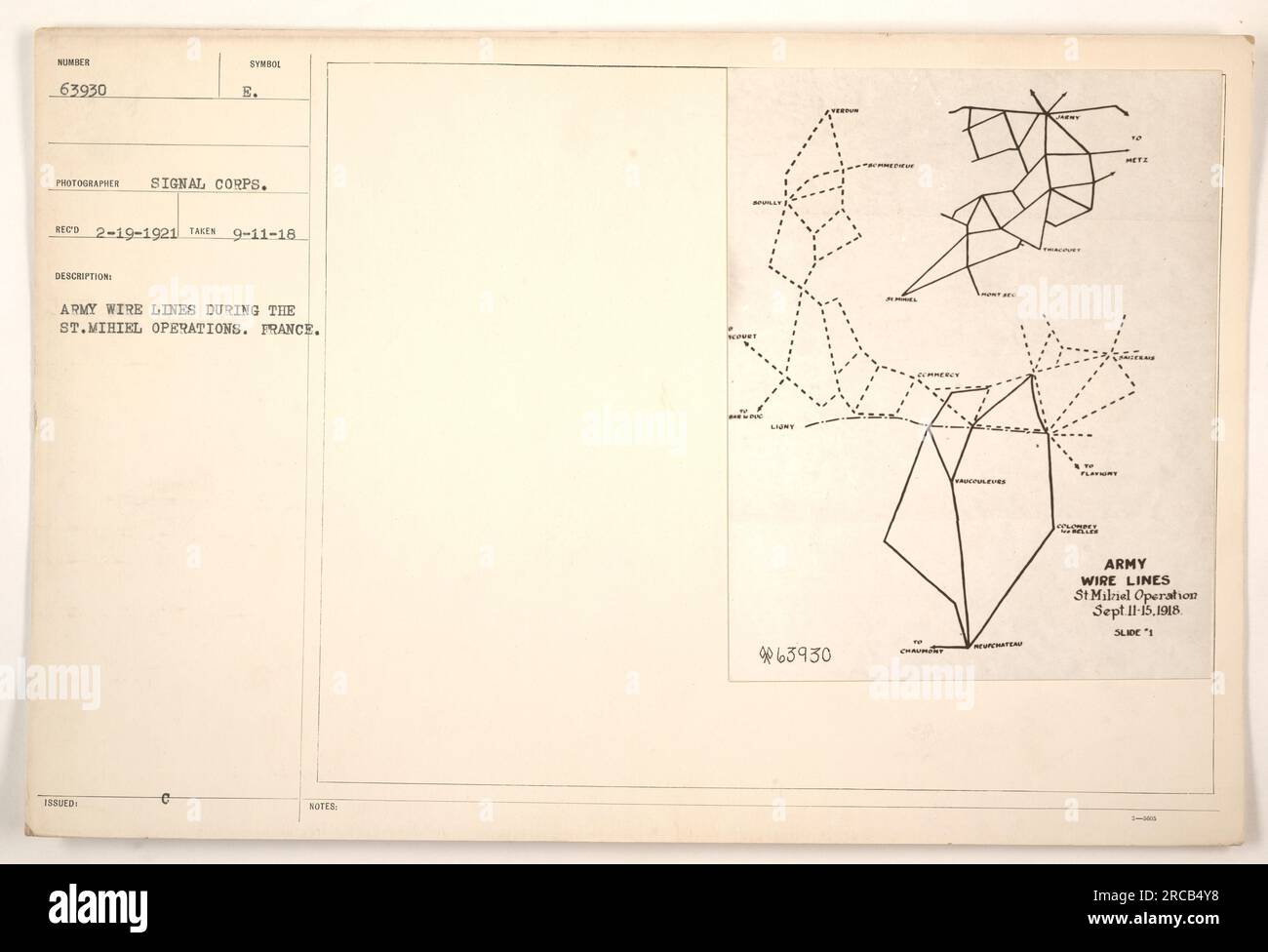 The image depicts army wire lines set up during the St. Mihiel ...