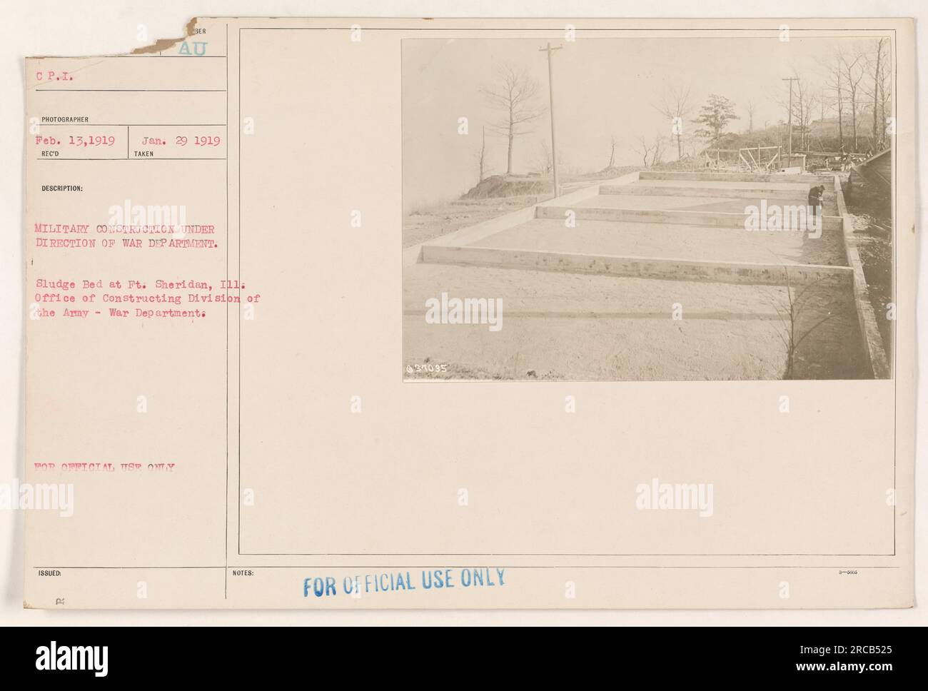 Image: The photograph shows a military sludge bed located at Ft ...