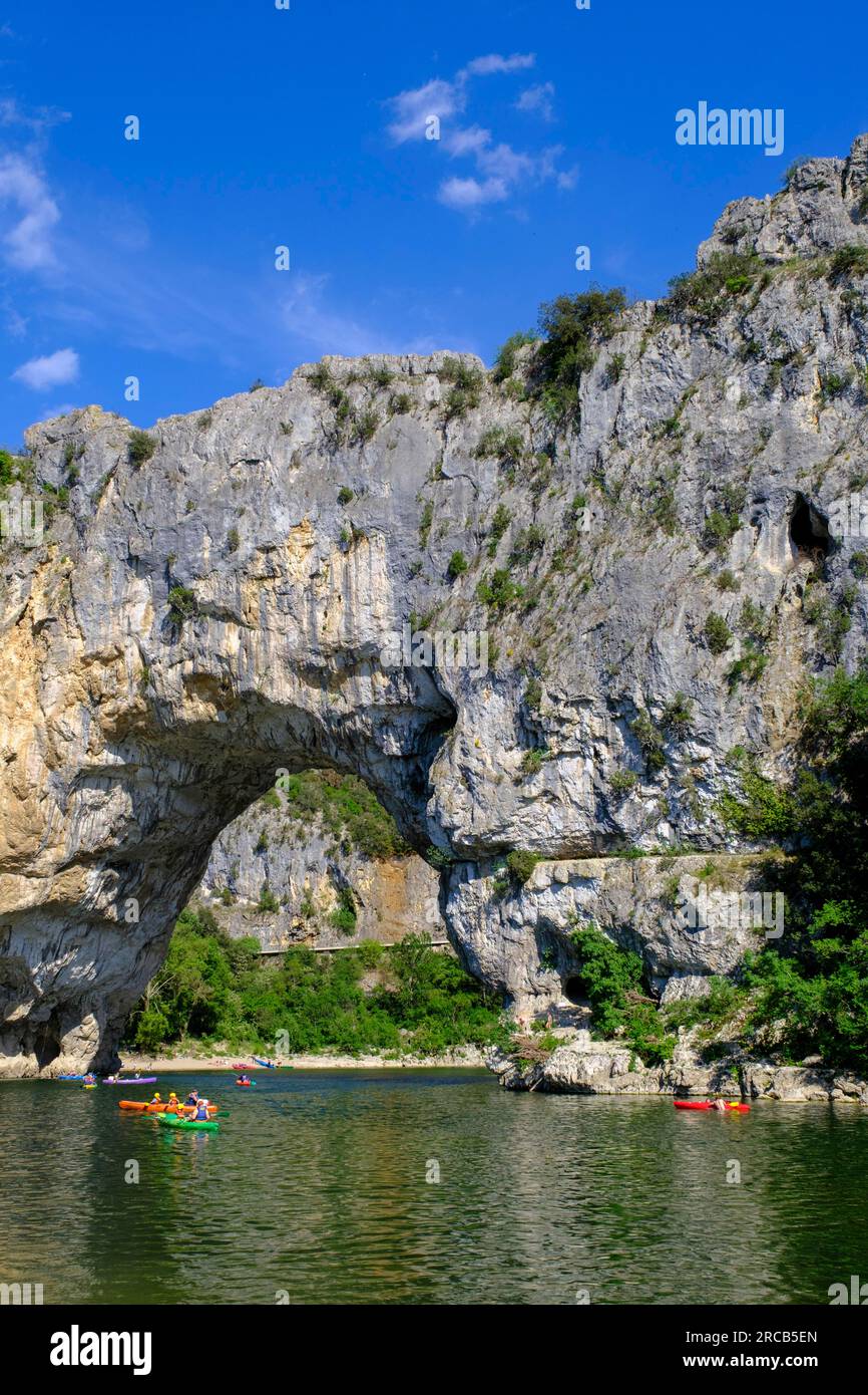 Pont d'Arc rock arch, Ardeche, Ardeche Gorge, Gorges de l'Ardeche ...