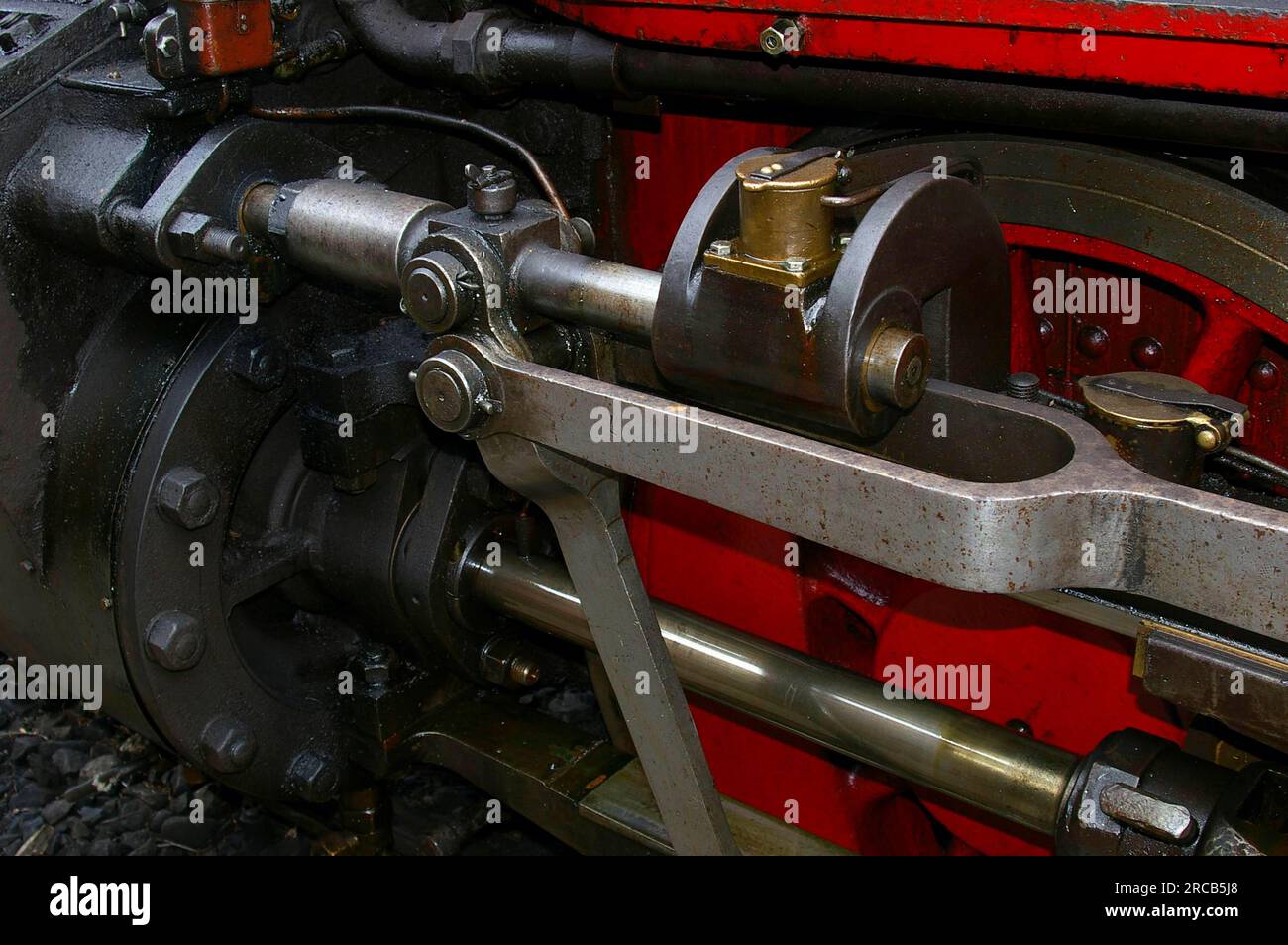 Steam locomotive with Wattsch slide valve Stock Photo - Alamy