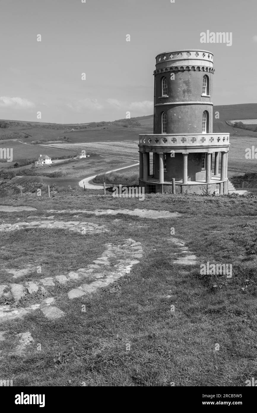 Clavell Tower overlooking Kimmeridge Bay in Dorset Stock Photo - Alamy