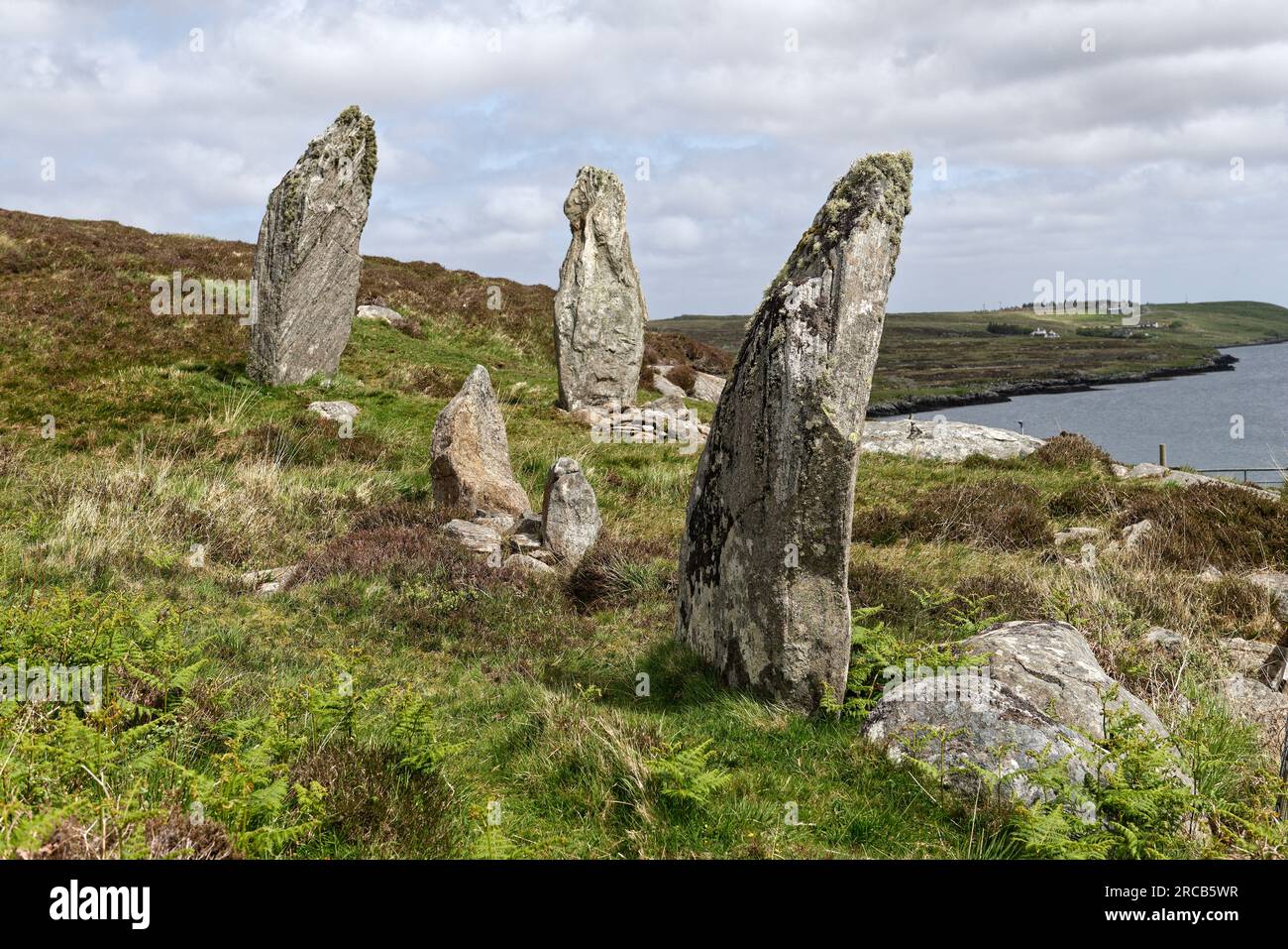 Callanish VIII prehistoric Neolithic stone circle. Isle of Lewis, Outer ...