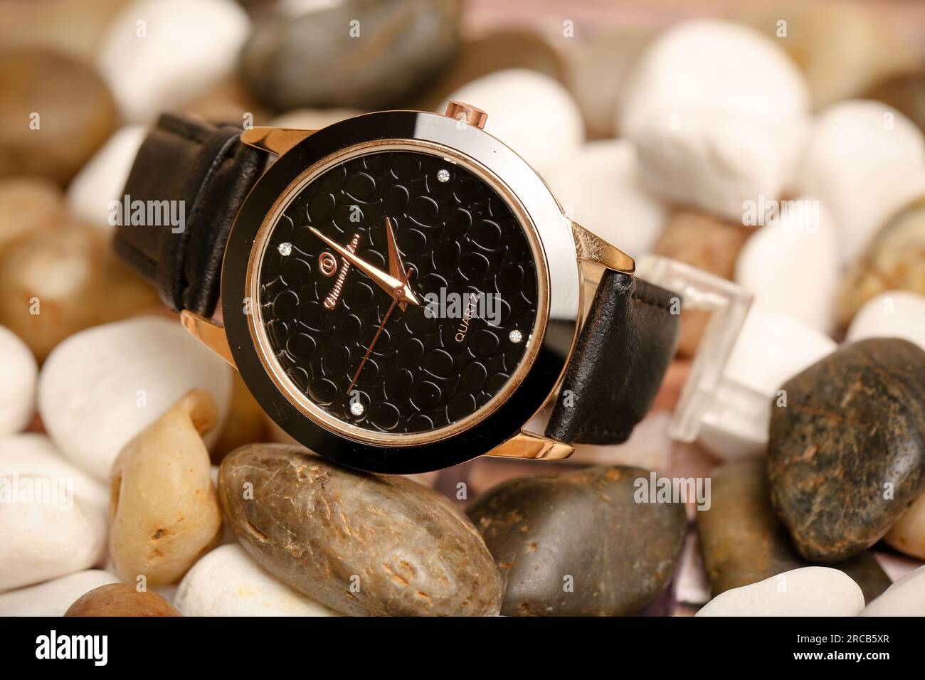 Hand wrist watch chronograph classic designer time clock Stock Photo ...