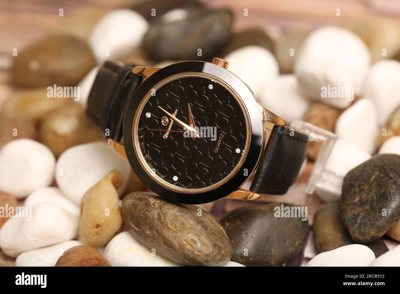 Hand wrist watch chronograph classic designer time clock Stock Photo ...