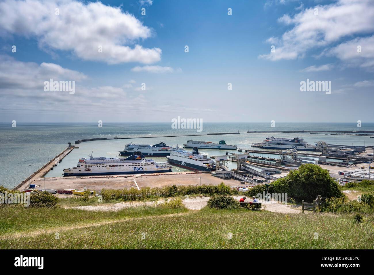 The ferry port of Dover, Kent, English Channel, England, United Kingdom ...