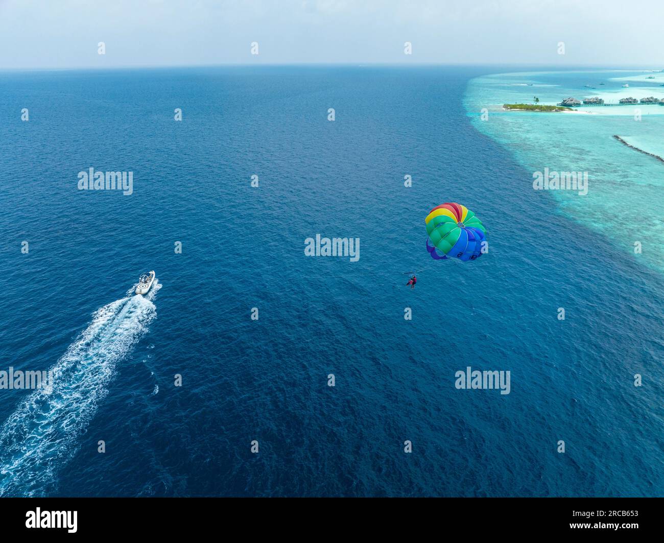 Aerial View, Maldives, North Male Atoll, Indian Ocean, Lankanfushi ...