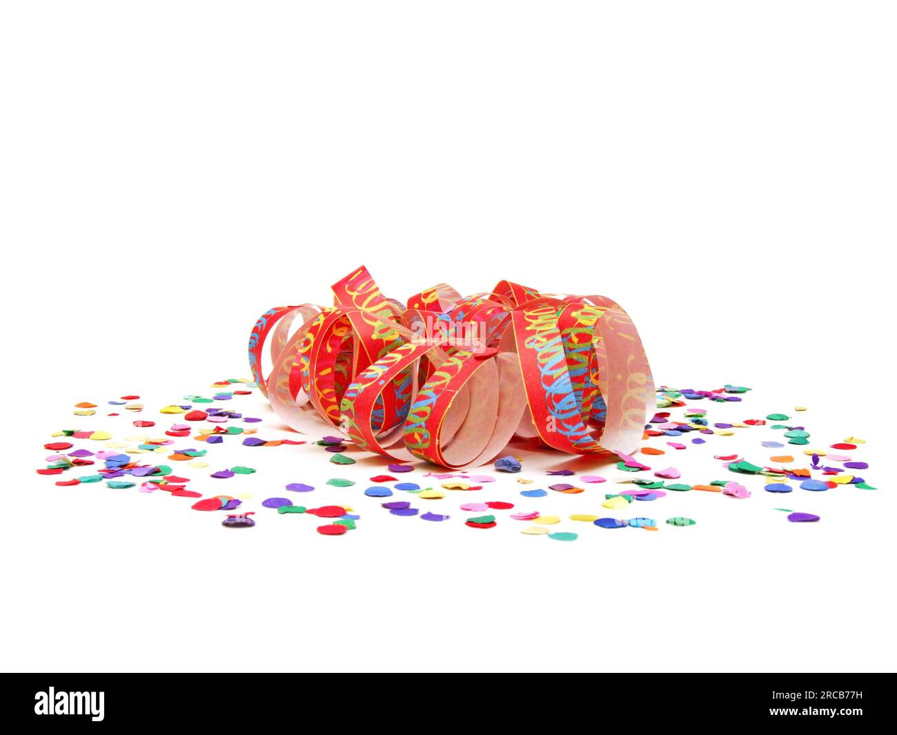Paper streamer and confetti Stock Photo - Alamy