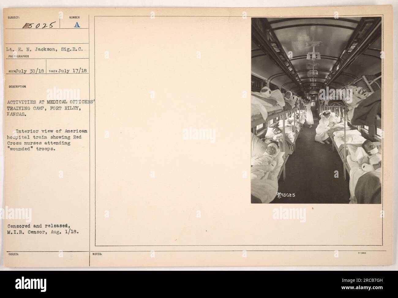 American hospital train at the Medical Officers Training Camp, Fort ...