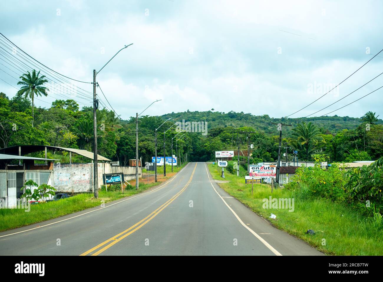 Highway connecting the cities of Valenca to Nazare in the Brazilian ...