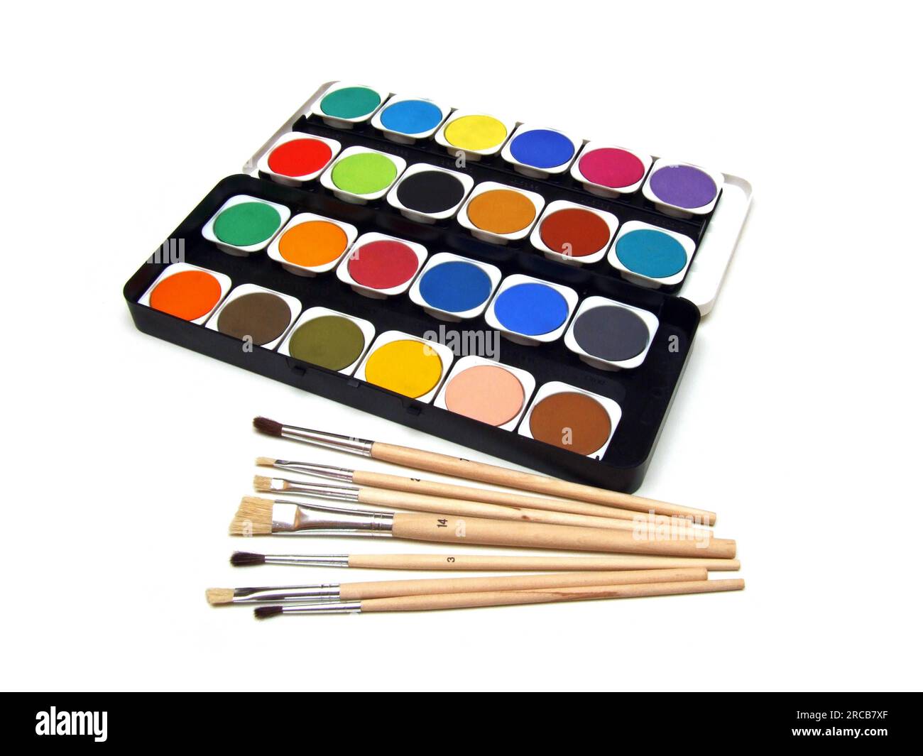 Paint and brushes Stock Photo - Alamy