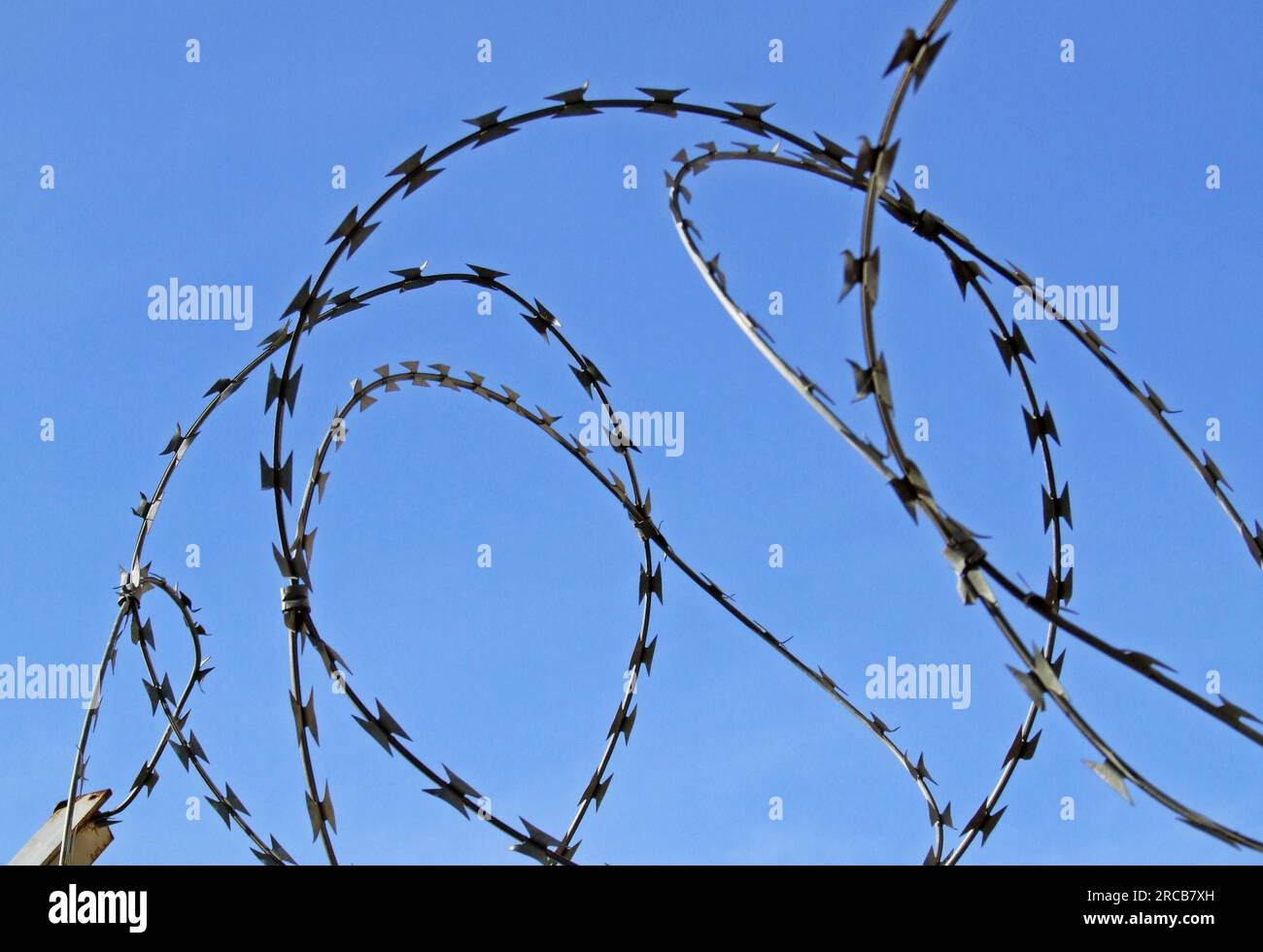 Razor Blades Barbed Wire Stock Photo - Alamy