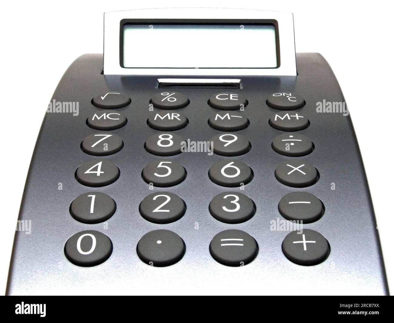 Hand with calculator Cut Out Stock Images & Pictures - Alamy