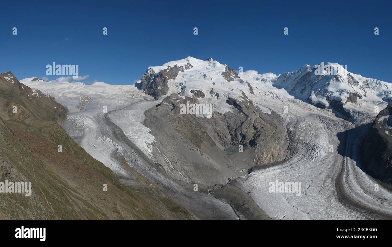Monte Rosa, high mountain in the Alps Stock Photo - Alamy