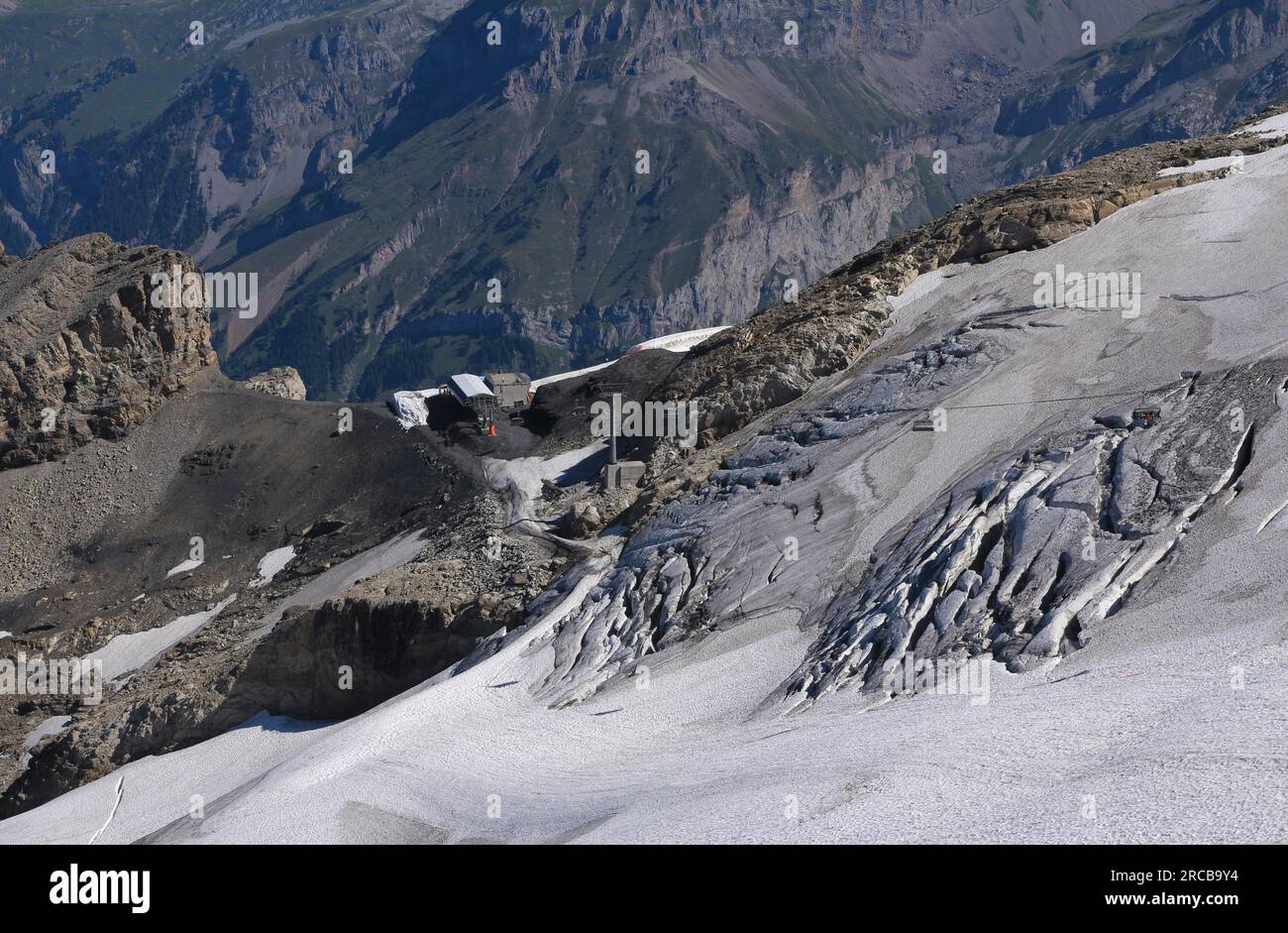 Glacier on top of the Titlis Stock Photo - Alamy