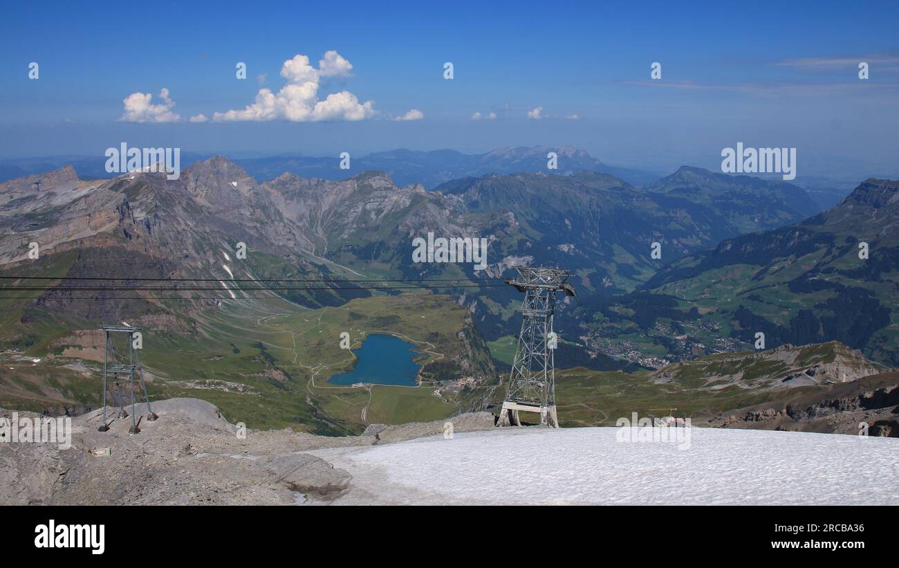 View From Mt Titlis towards Engelberg Stock Photo - Alamy