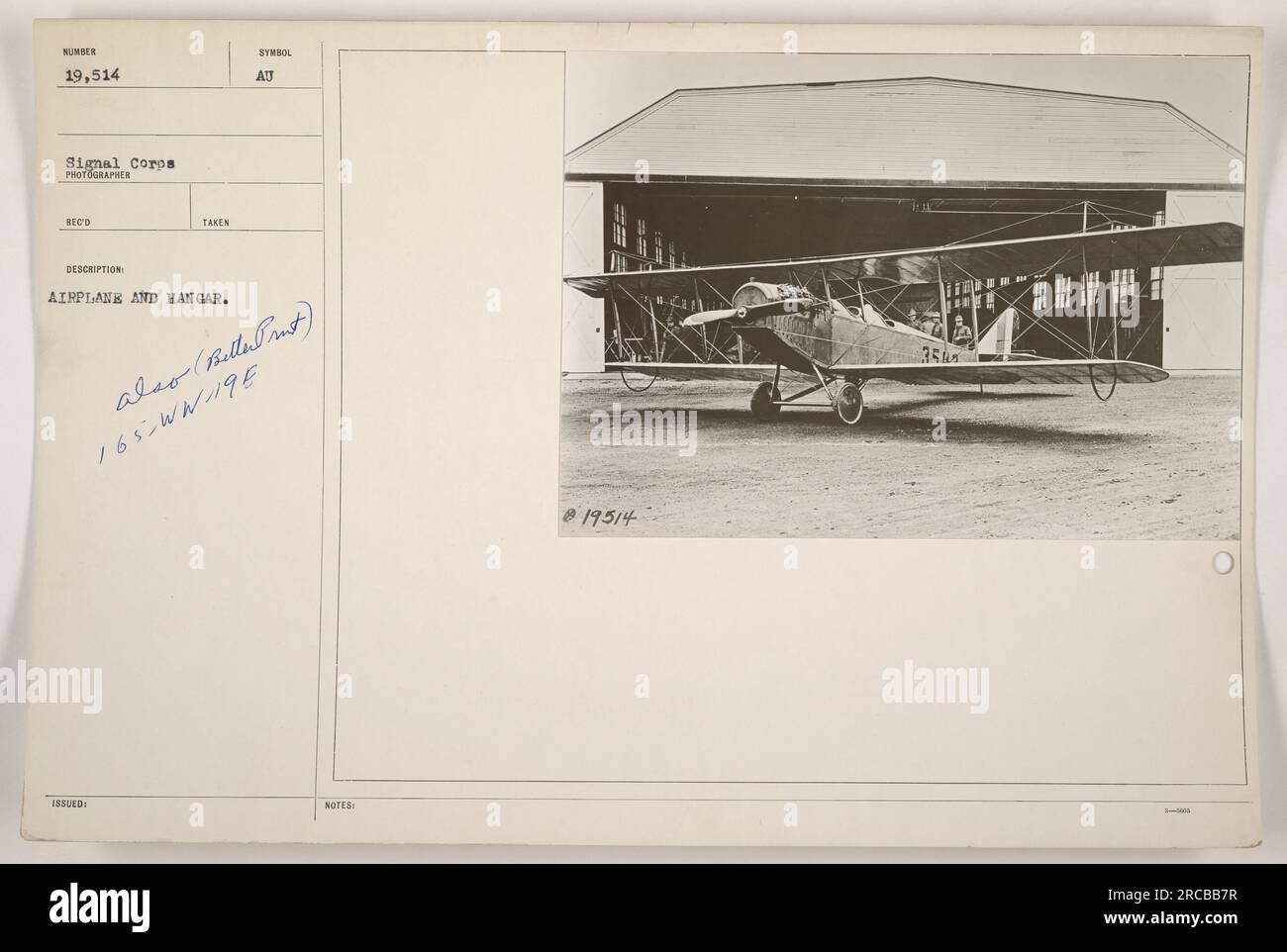 This photograph, numbered 19,514 in the Signal Corps collection, shows ...