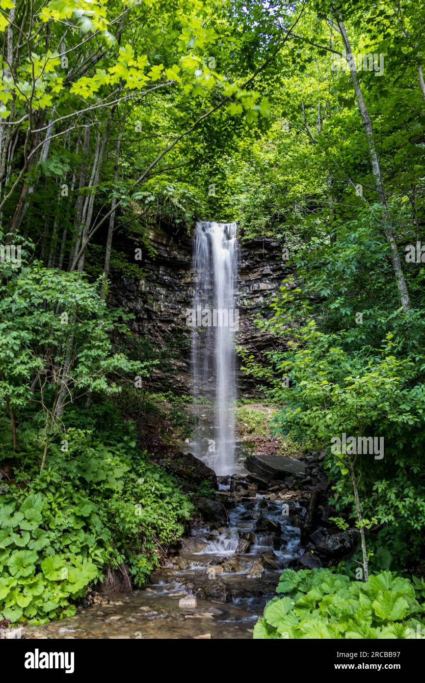 The Droplet Waterfall, which transforms into a full-flowing waterfall ...