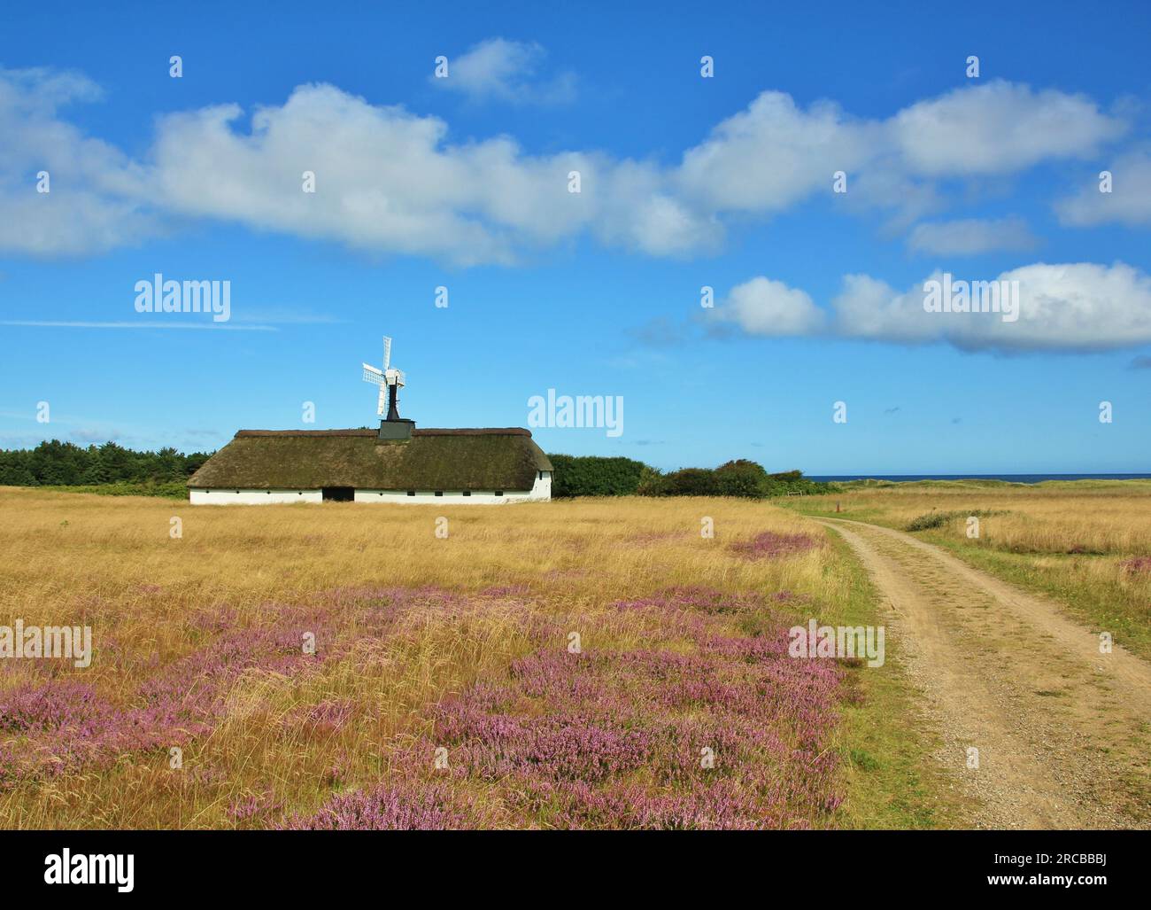 Small windmill, roof mill named stokmollen. Osterklit, north Denmark ...