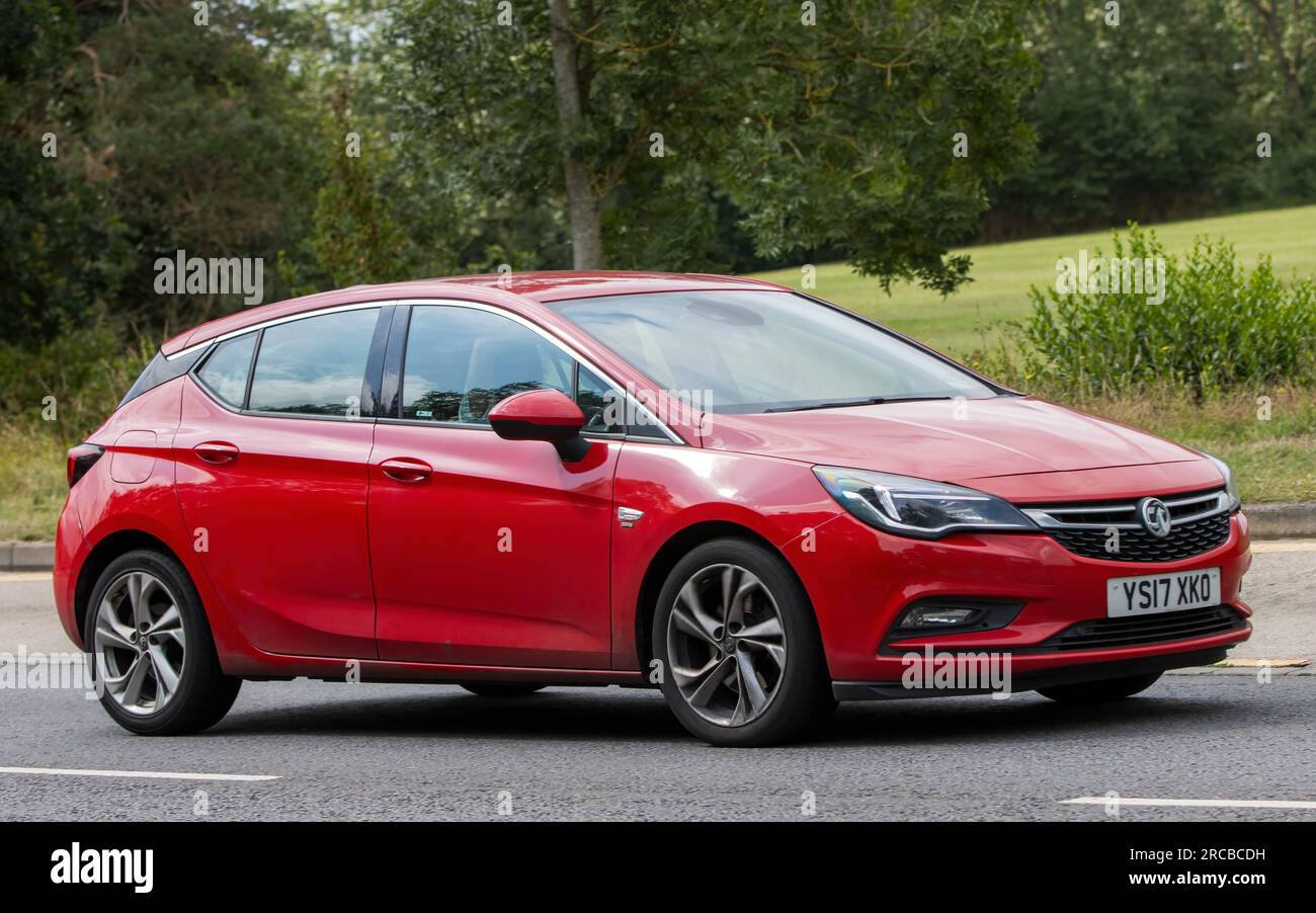 Milton Keynes,UK - July 13th 2023: 2017 red diesel engine VAUXHALL ...