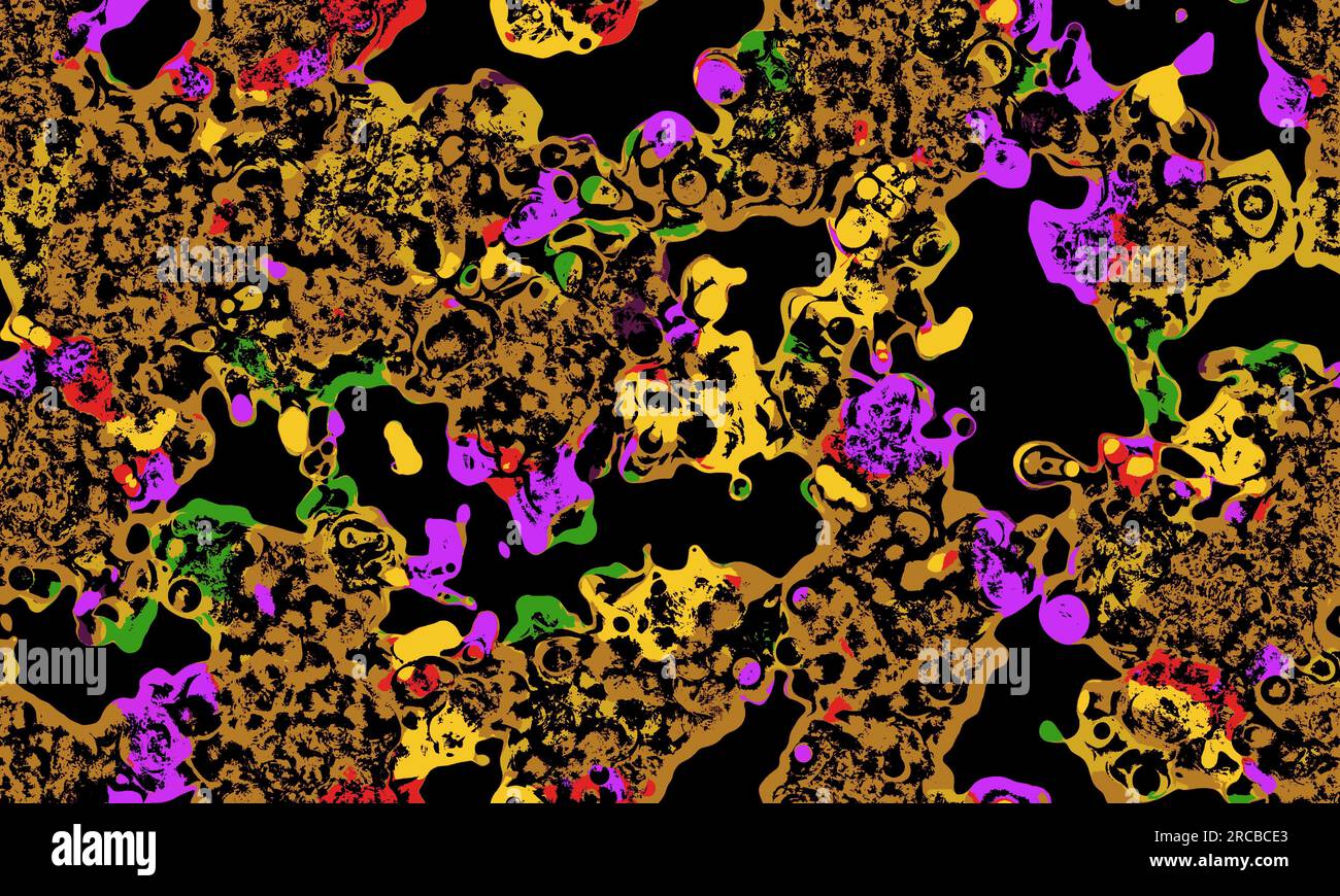 Abstract multicolored background with black stains. Seamless pattern ...