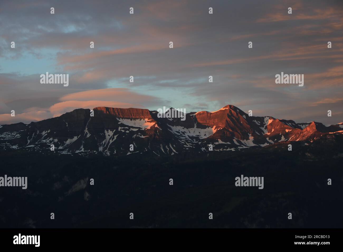 Mountains Gassenhorn and Faulhorn at sunrise Stock Photo - Alamy