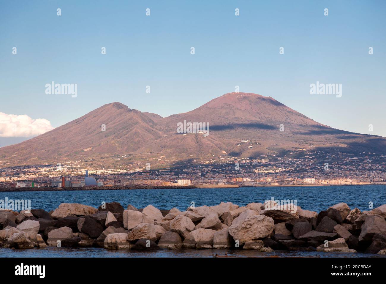Mount Vesuvius is a somma-stratovolcano located on the Gulf of Naples ...