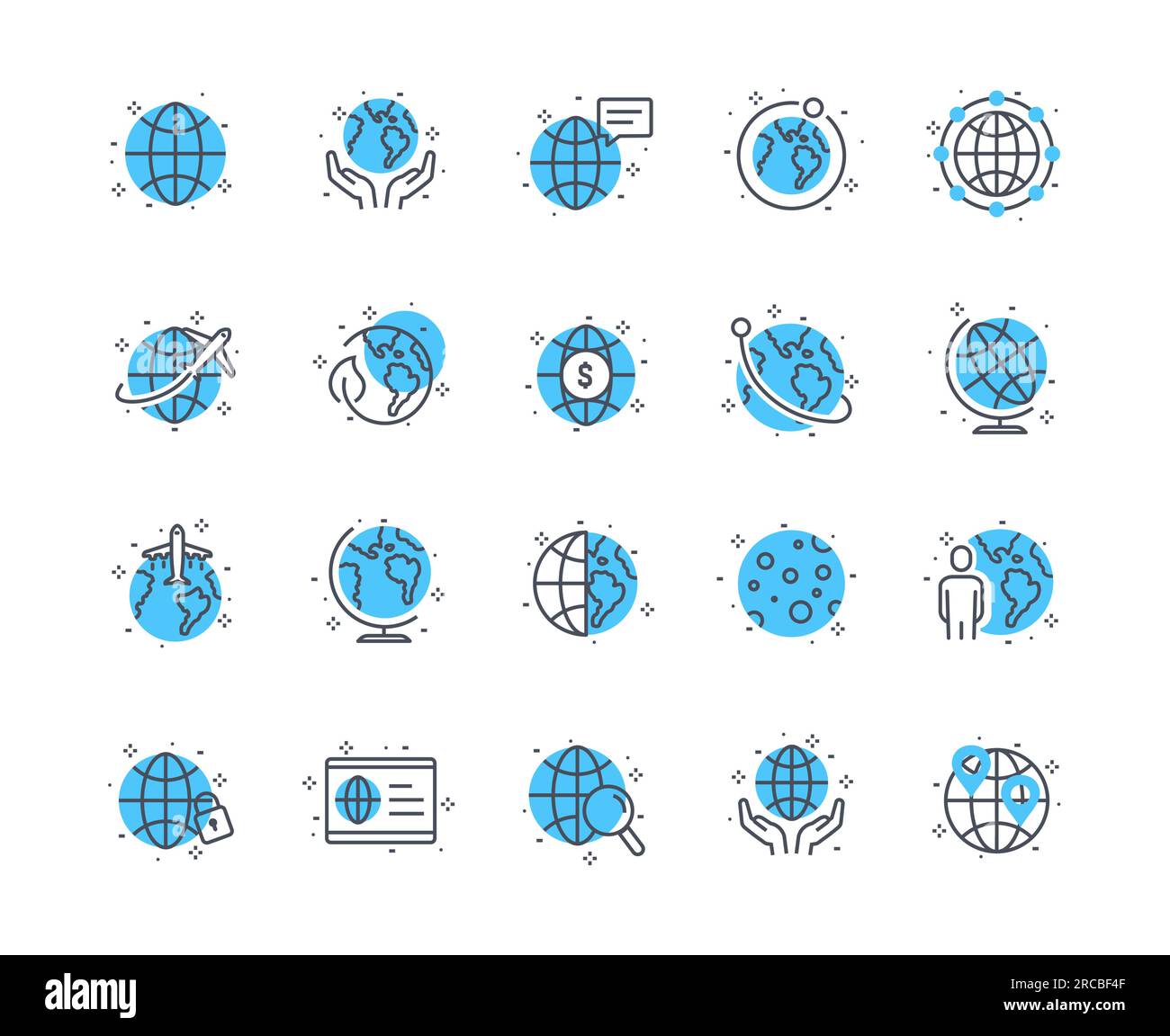 Color icons of plane Cut Out Stock Images & Pictures - Alamy